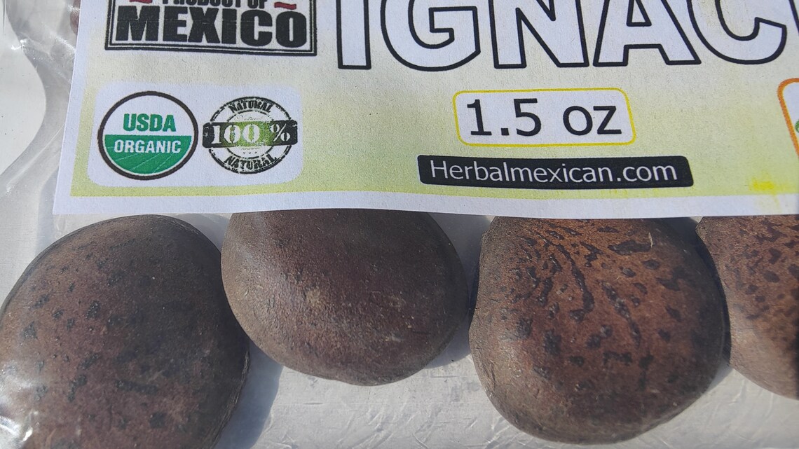 Habas De San Ignacio 1.5oz 12 a 14 Habas Enteras Ignatius Bean, Haba De ...