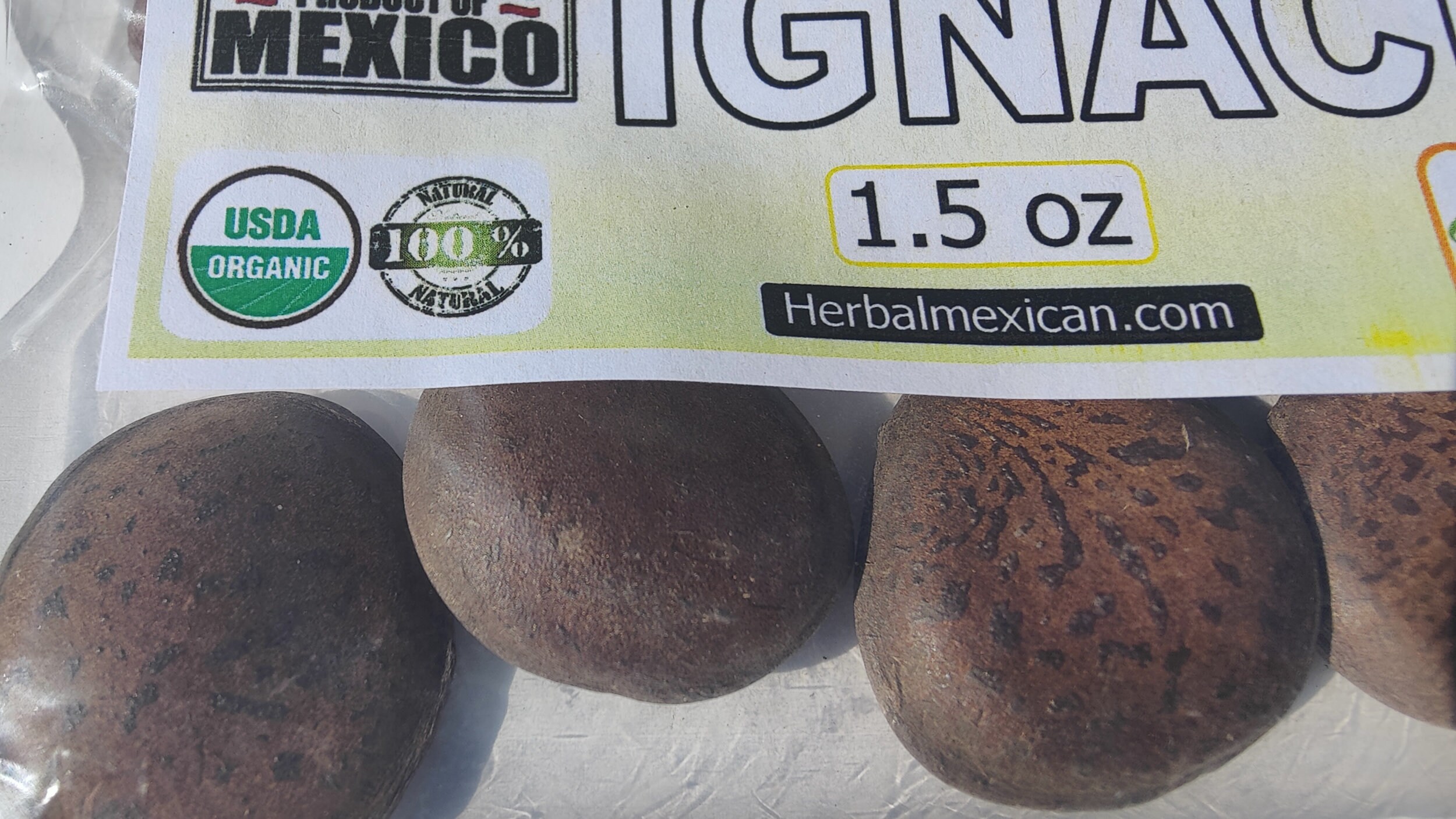 Habas De San Ignacio 1.5oz 12 a 14 Habas Enteras Ignatius Bean, Haba De ...