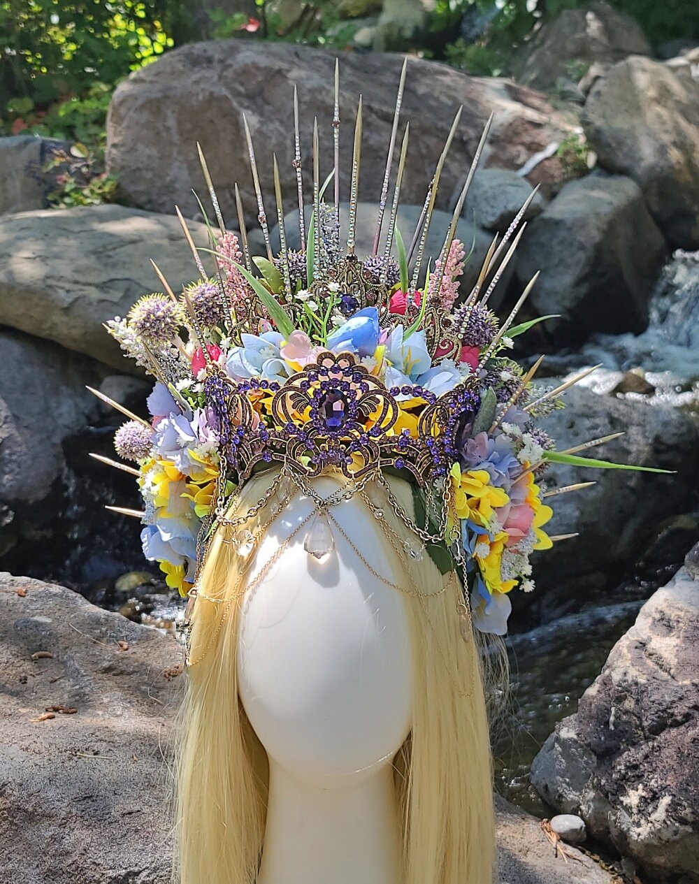 Ultimate Persephone Purple Crown With Flowers - Etsy