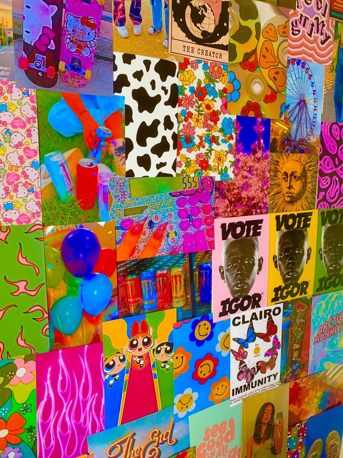 Kidcore Aesthetic Collage Kit 6x4 and 4x4 Inches Prints Pack - Etsy UK