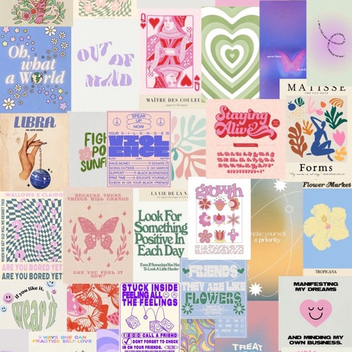 Danish Pastel Collage Kit Aesthetic 100 Digital Download - Etsy Australia