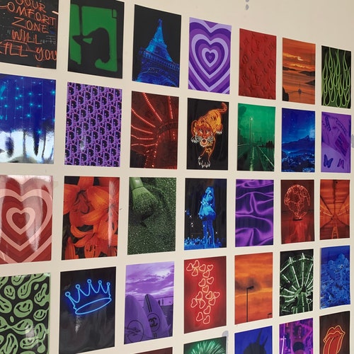 Neon Purple Aesthetic Collage Kit 6x4 And 4x4 Inches Pack Of Etsy Canada