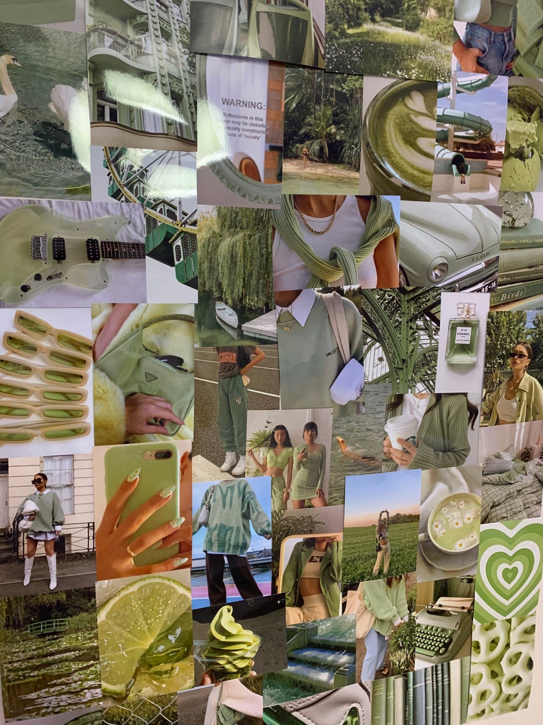 Sage Green Aesthetic Collage Kit 6x4 Inches Pack of 25-200 - Etsy