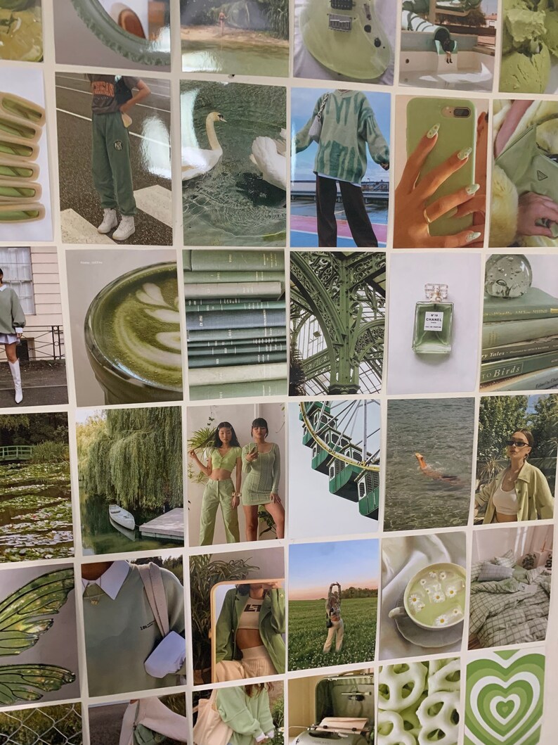 Sage Green Aesthetic Collage Kit 6x4 Inches Pack of 25-200 | Etsy