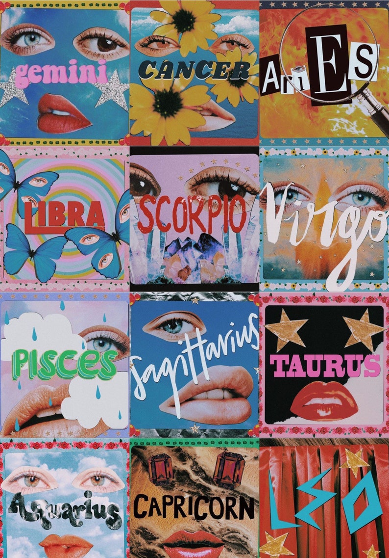 Kidcore Aesthetic Collage Kit 6x4 and 4x4 Inches Prints Pack | Etsy