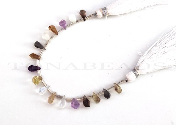 Natural Multi Color Uneven Drop Shape Beads-oldcut Handmade - Etsy