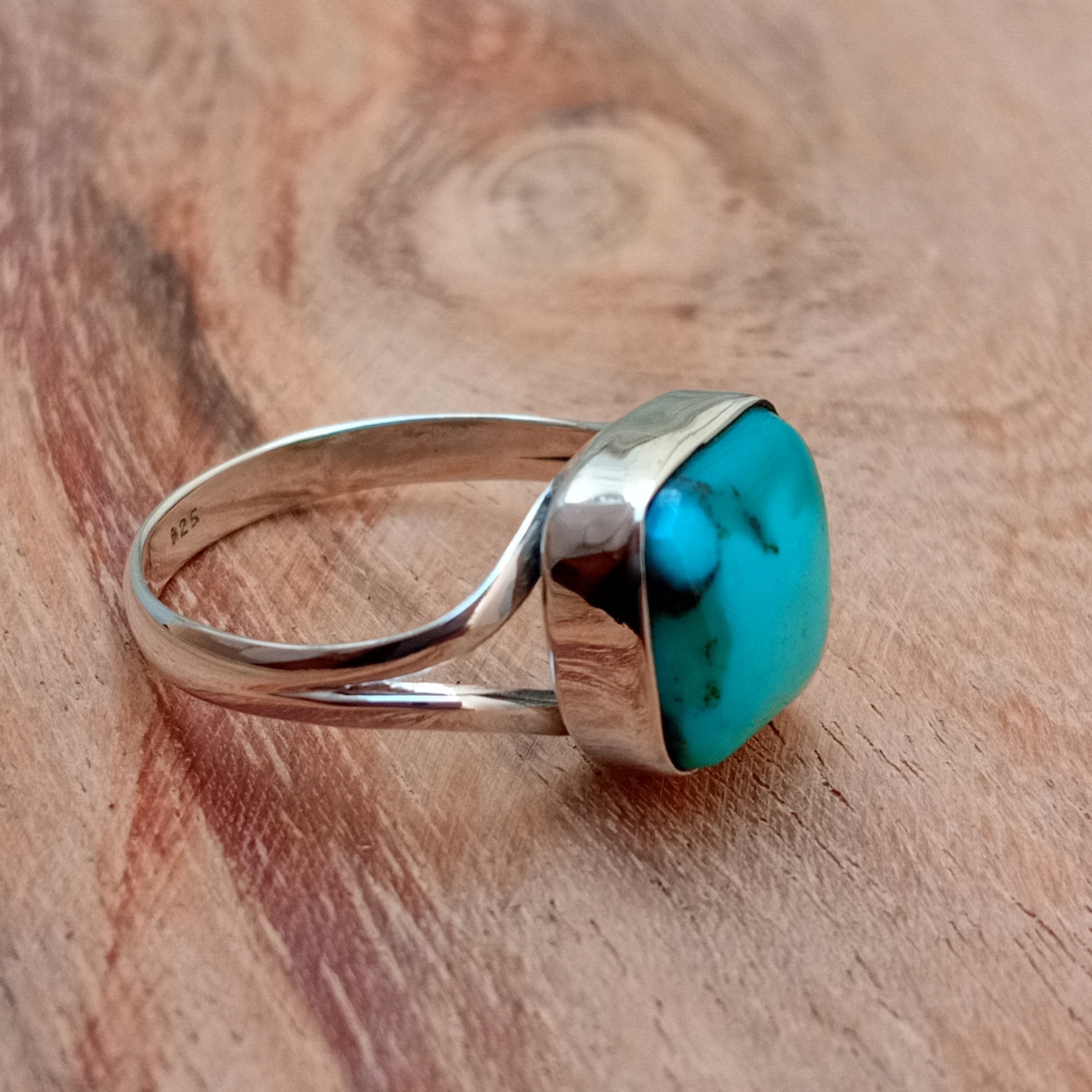 Anillo turquesa natural 925 plata de ley turquesa piedra | Etsy