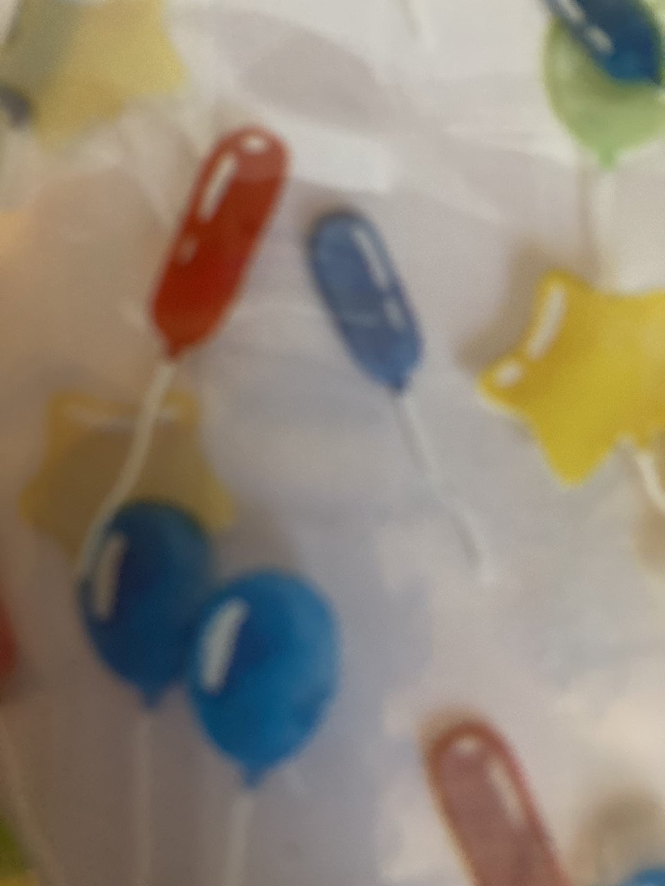 Balloons Cello Treat Bag - Red Blue Yellow Print Cellophane Loot Bag 10 ...