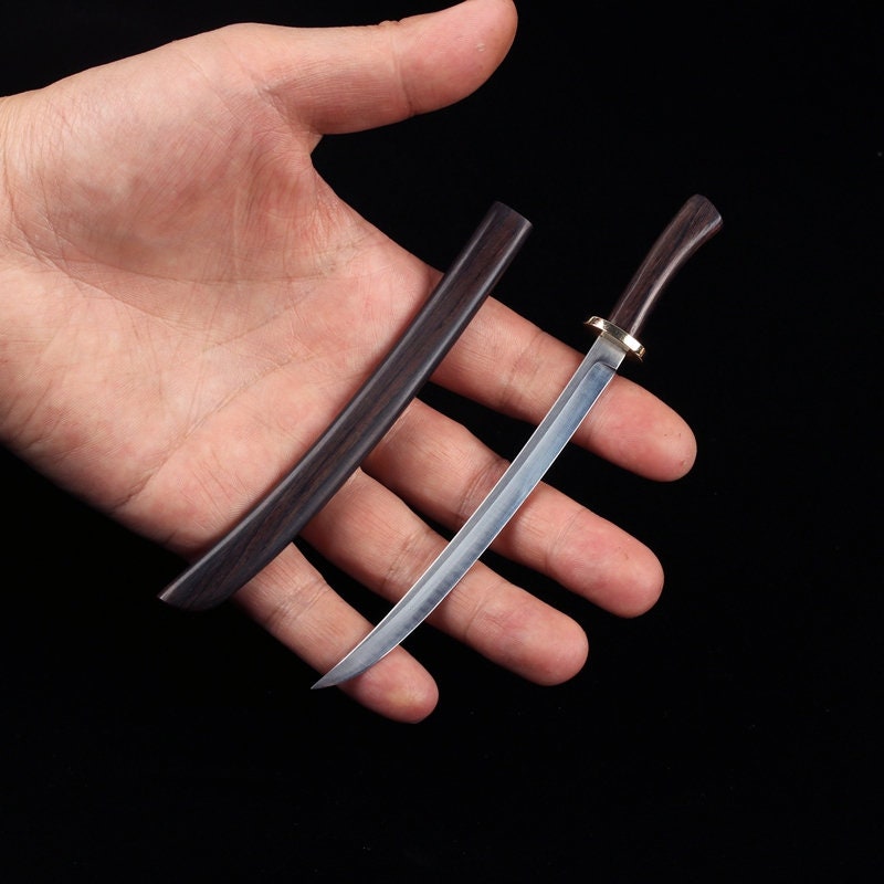 New 1: 6 Scale Miniature Wildgoose Wing Sword ，no-guard Steel Katana ...