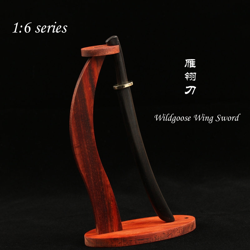 New 1: 6 Scale Miniature Wildgoose Wing Sword ，no-guard Steel Katana ...