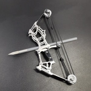 Mini Real Compound Bow Pulley Bow Recurve Bow Stainless Steel Weapon ...