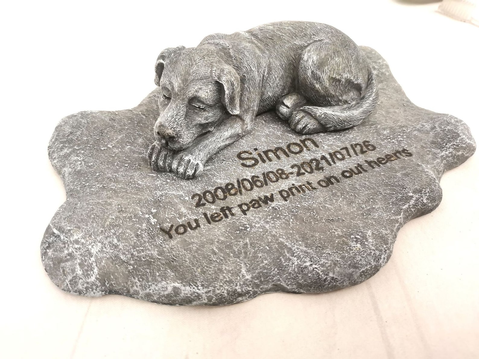 Custom Dog Memorial Stone Personalized Dog Grave Marker Engraved Pet ...
