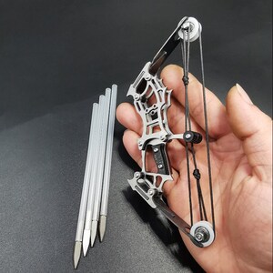 Mini Real Compound Bow Pulley Bow Recurve Bow Stainless Steel Weapon ...
