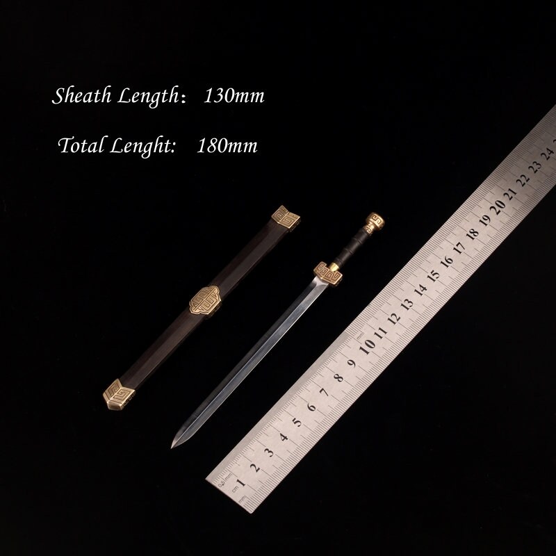1: 6 Scale Miniature Ancient Sword，no-guard Steel Katana With Sheath ...