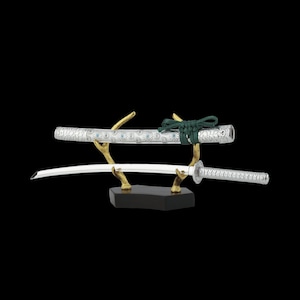 The New Chrysanthemum and Knife 925 Sterling Silver Samurai Sword Sword ...