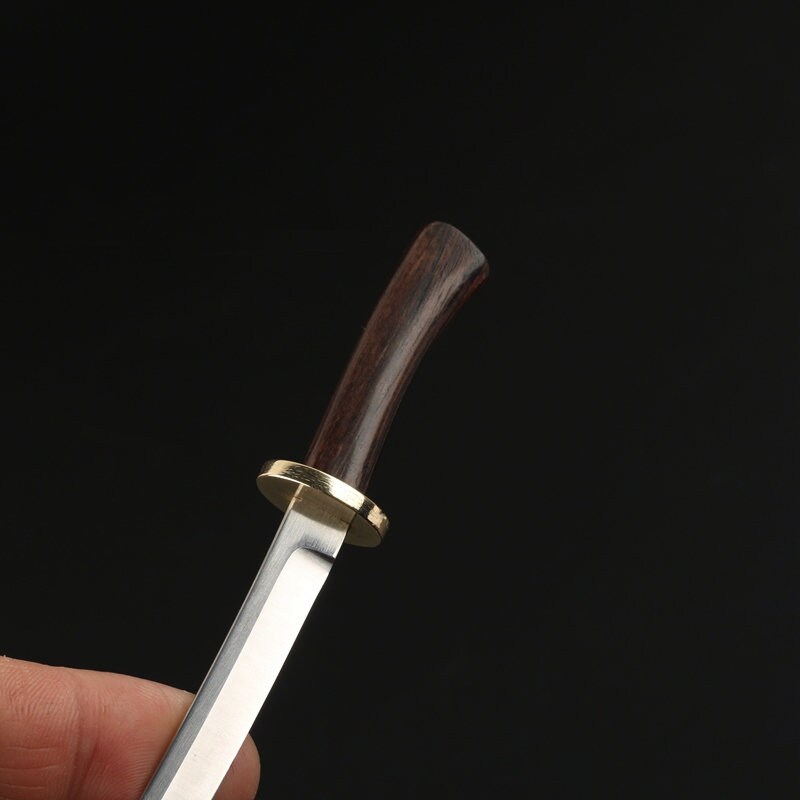 New 1: 6 Scale Miniature Wildgoose Wing Sword ，no-guard Steel Katana ...