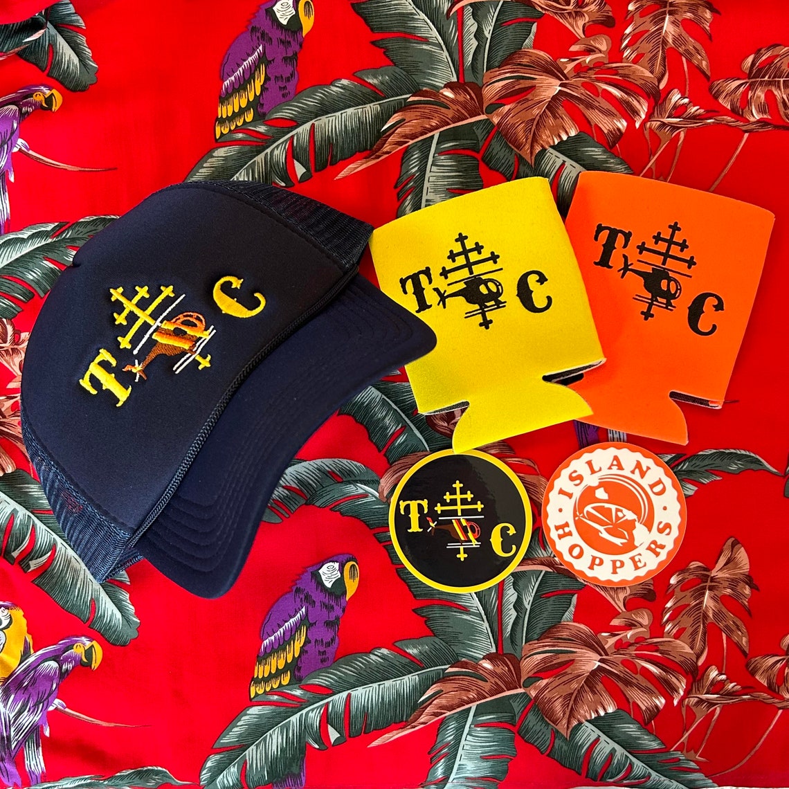 TC Hat From Magnum PI + 2 Can Coolers - Etsy