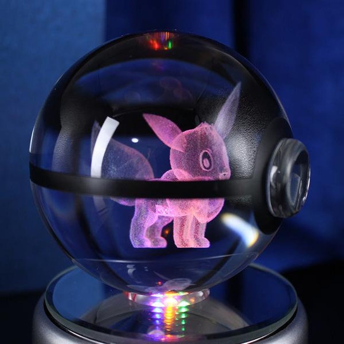 Pokemon 80MM Crystal Engrave Gifts for Him Pikachu Gengar Charmander ...