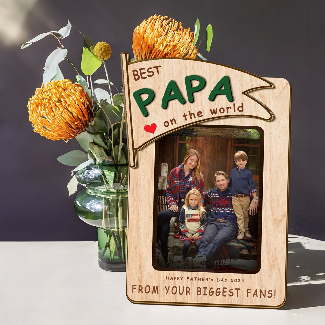 Father's Day Photo Magnet, Father's Day Gift, Photo Frame, Gift for Dad ...