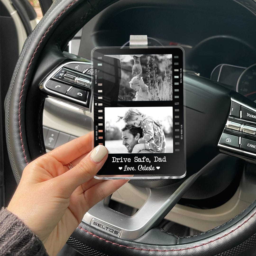 Personalized Sun Visor Picture Clip, Custom Photo Car Visor Clip, Dad ...
