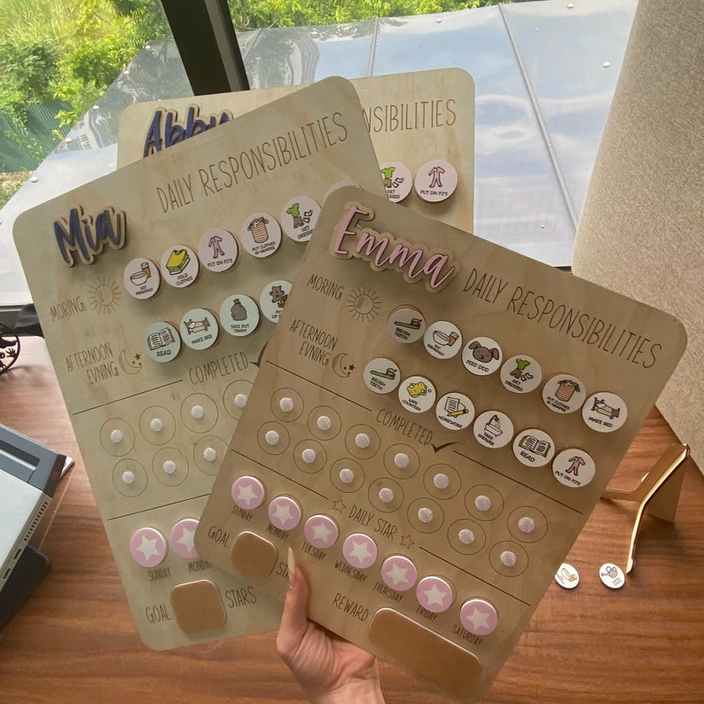 Daily Responsibilities Board Chore Chart for Kids Daily - Etsy