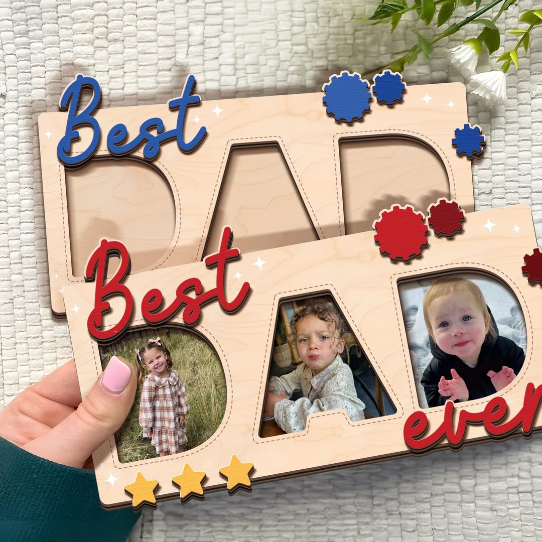 Best Dad Ever Father's Day Photo Frame, Custom Picture Frame, Daddy and ...