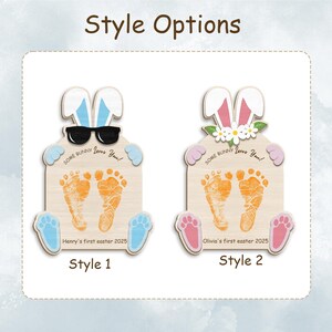 Baby's First Easter, My First Easter, Baby Footprint Sign, Baby ...