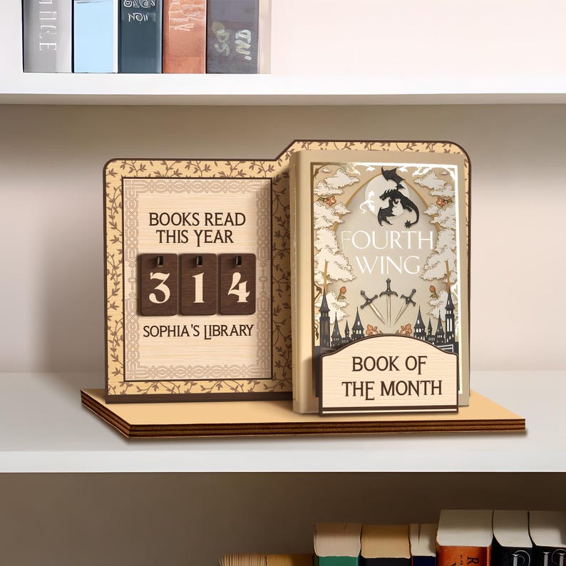 Personalized Book Read Holder - Book Tracker, Books Read This Year ...