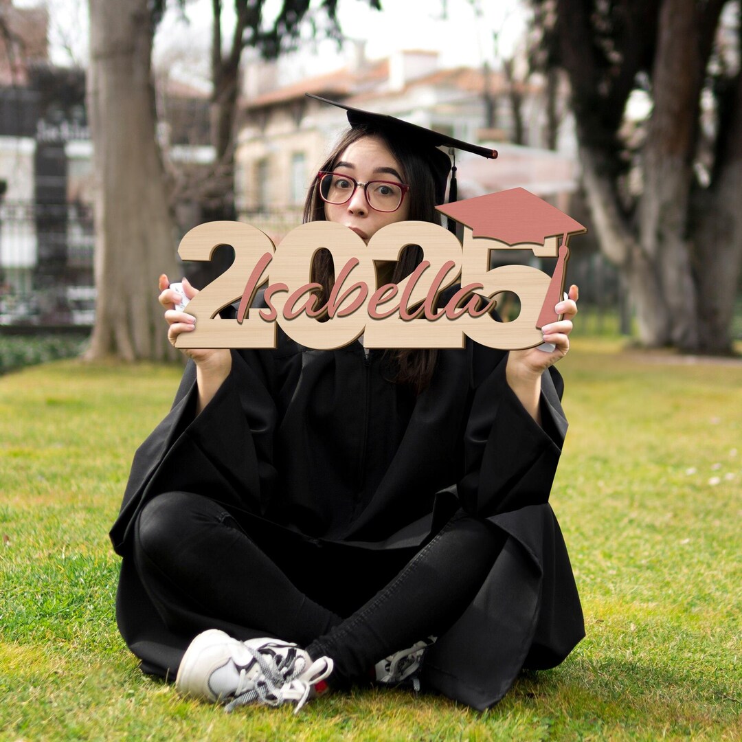 Graduation 2025 Name Sign – Personalized Senior Photo Prop, Class of ...