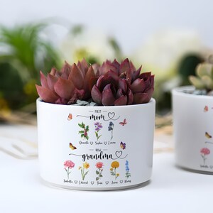 Custom Grandma's Garden Plant Pot, Custom Grandmas Garden Flower Vase ...