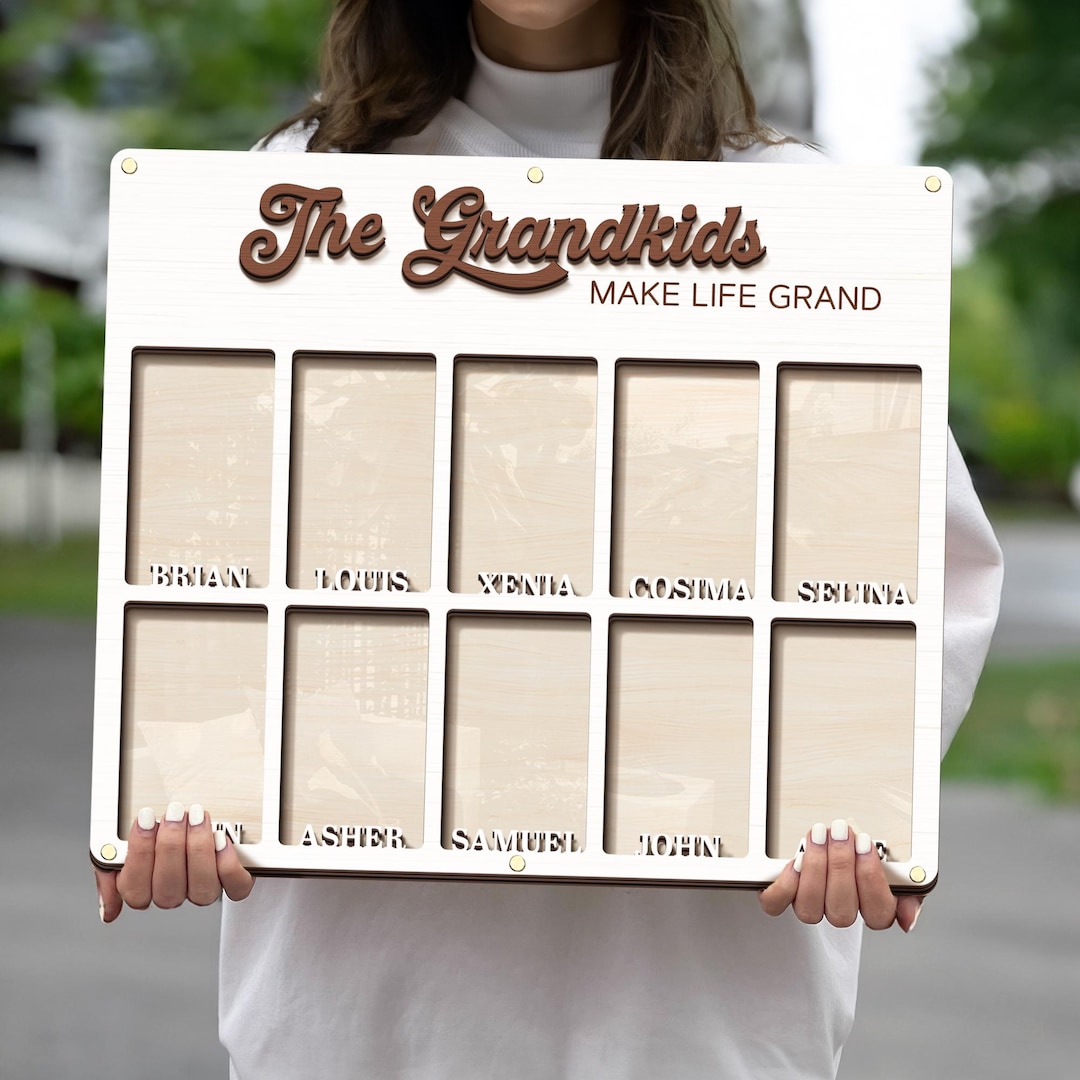 Grandchildren Picture Frame| Personalized With Names| 2-10 Kids ...