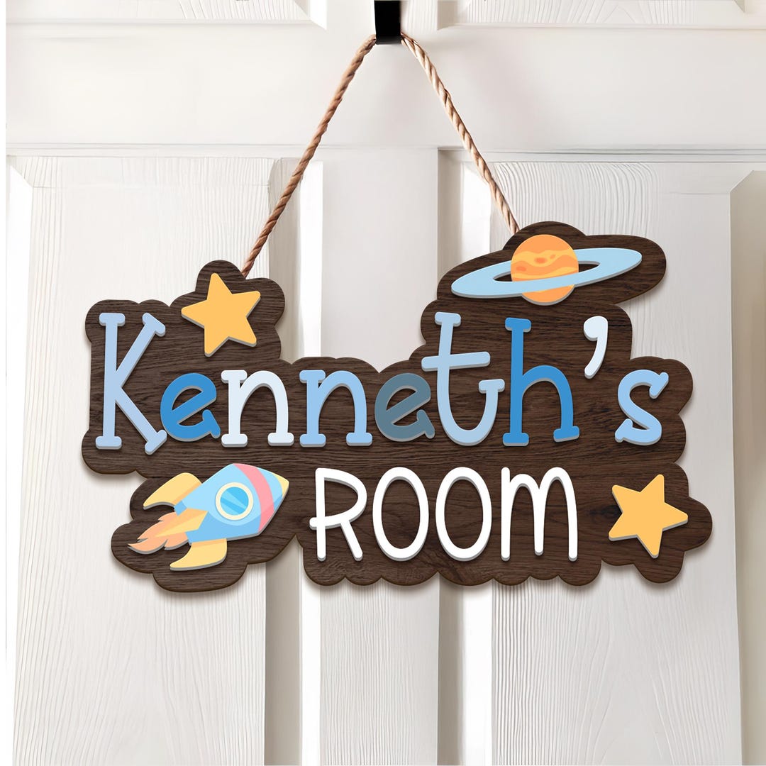 Personalized Kids Room Door Sign - Nursery Wall Sign - Etsy