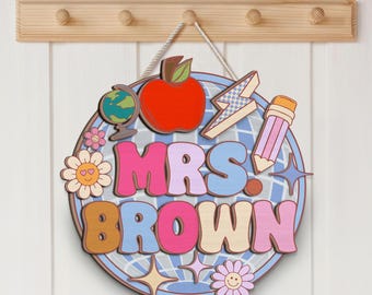 Personalized Teacher Back to School Gift, Customized 3D Teacher Door ...