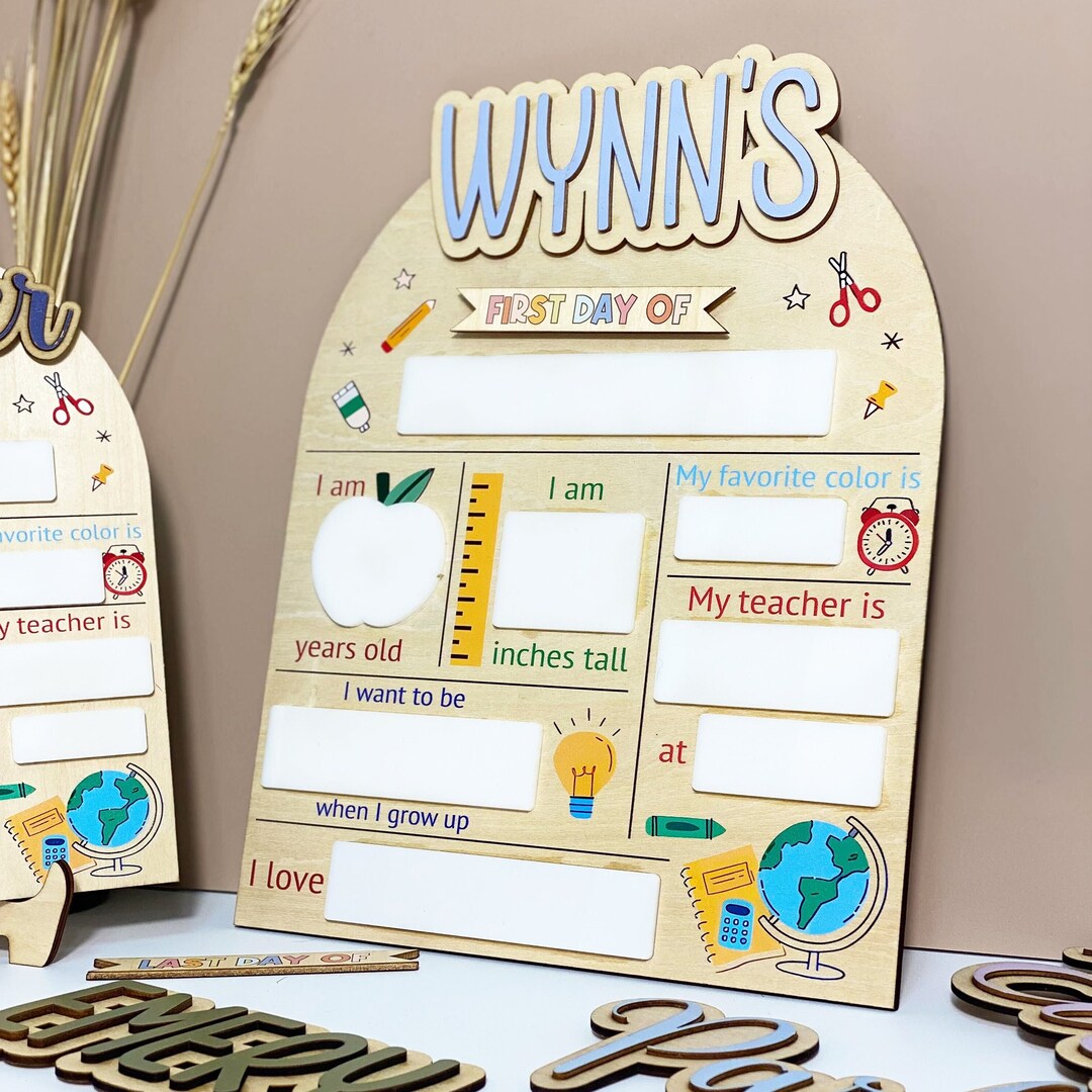 Back to School Sign, First Day of School Sign, Last Day of School Sign ...