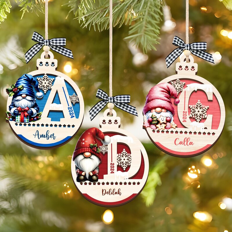 Monogram Kid Ornament - Etsy