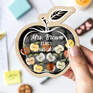 Personalized Teacher Apple Magnet, Teacher Appreciation Gifts, End of ...