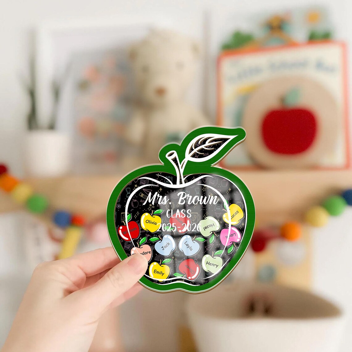 Personalized Teacher Apple Magnet, Teacher Appreciation Gifts, End of ...