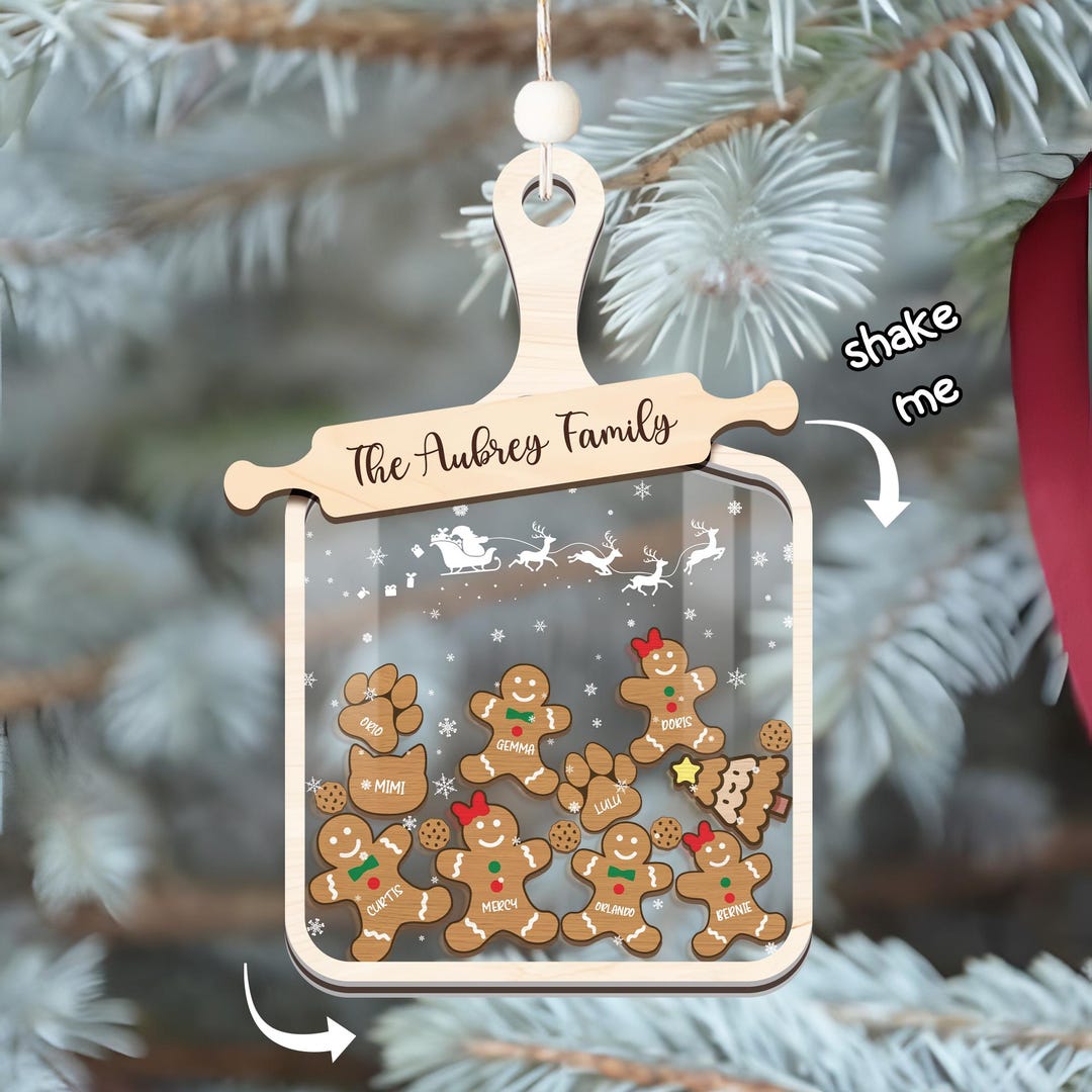 Personalized Gingerbread Christmas Tree Home Decor, Grandparents ...