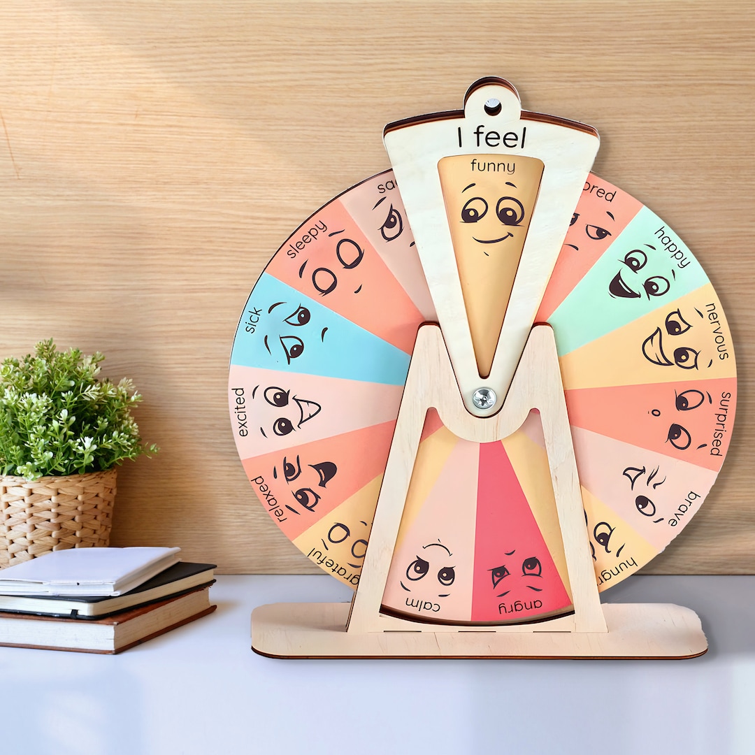 Montessori Emotion Wheel Feelings Wheel Toddler Gift Kids - Etsy
