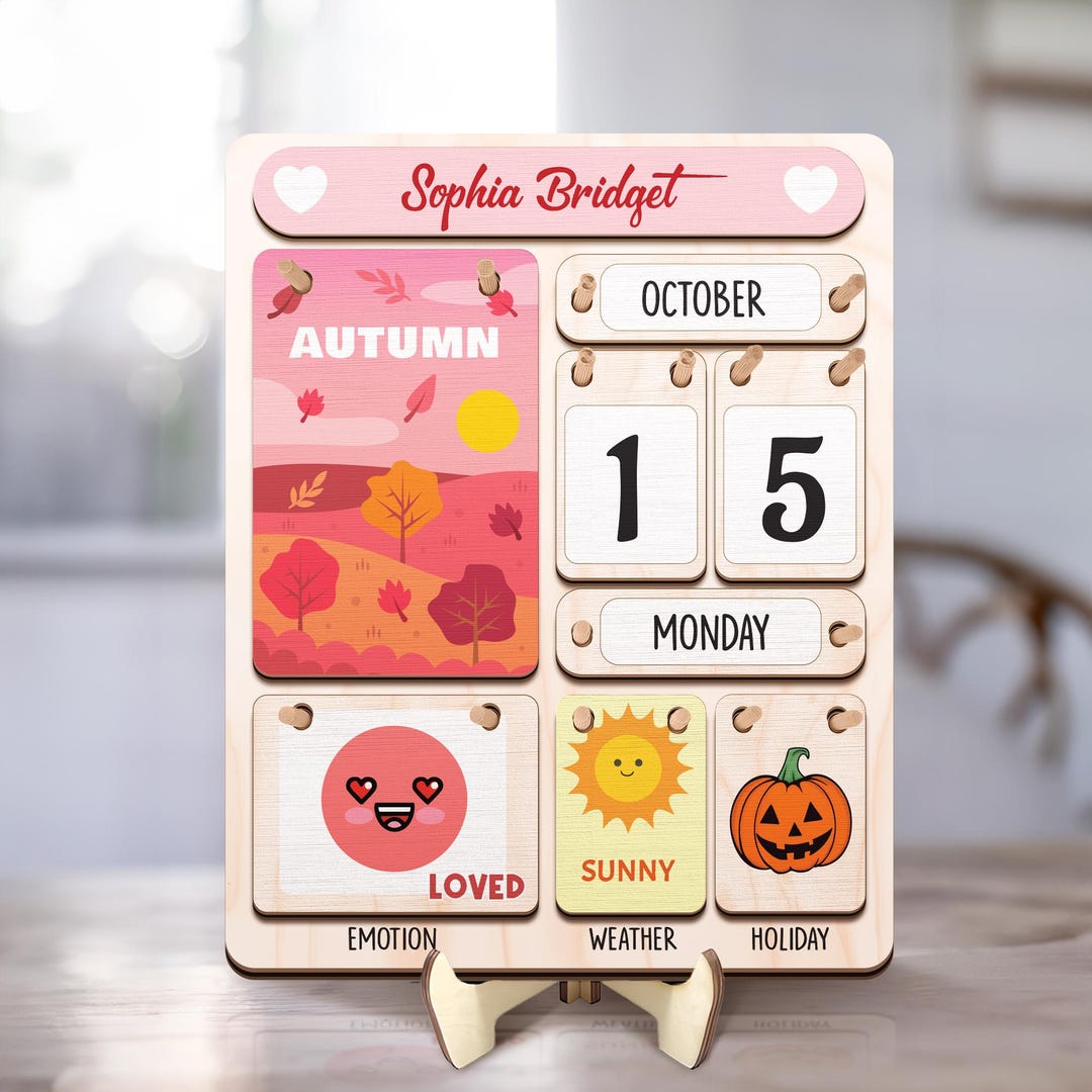 Montessori Calendar for Kids, Months and Days of the Week, Kids ...