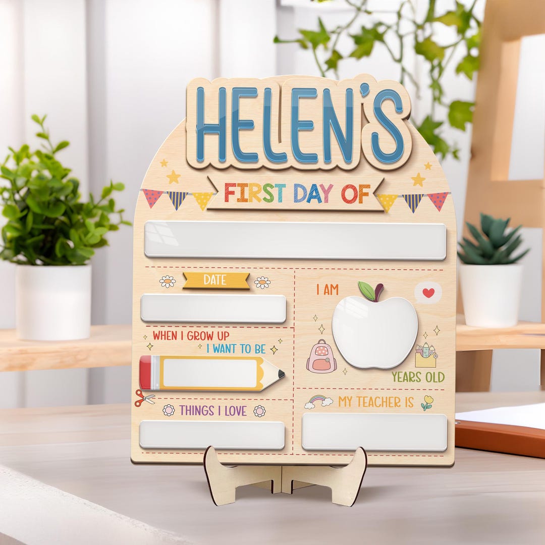 Personalized First Day of School Sign, Custom First and Last Day School ...