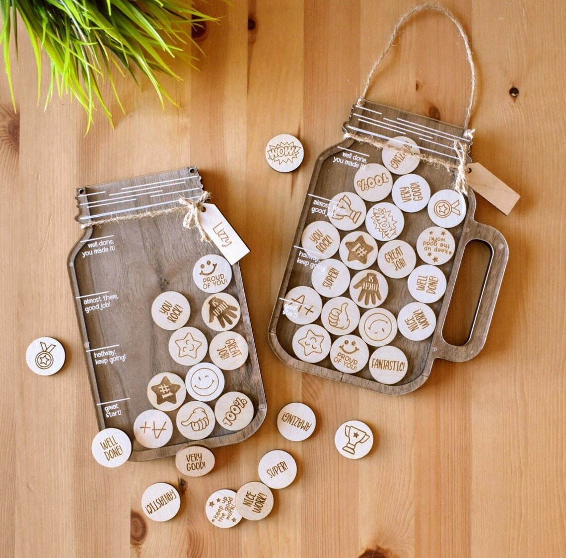 Custom Reward Jar With Tokens Classroom Teacher Star Jar Chore Chart ...
