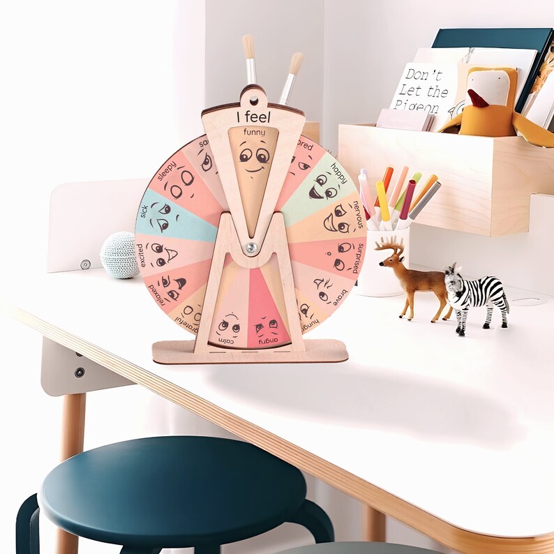 Montessori Emotion Wheel Feelings Wheel Toddler Gift Kids - Etsy
