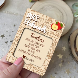 Teacher Sticky Note Holder, Post It Note Holder, Teacher Appreciation ...