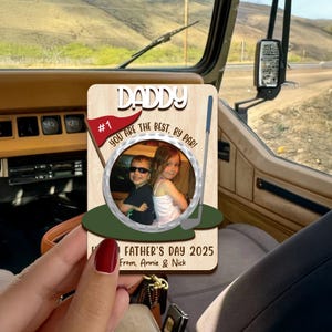 Personalized Father’s Day Photo Magnet Frame, Custom Picture Magnet ...