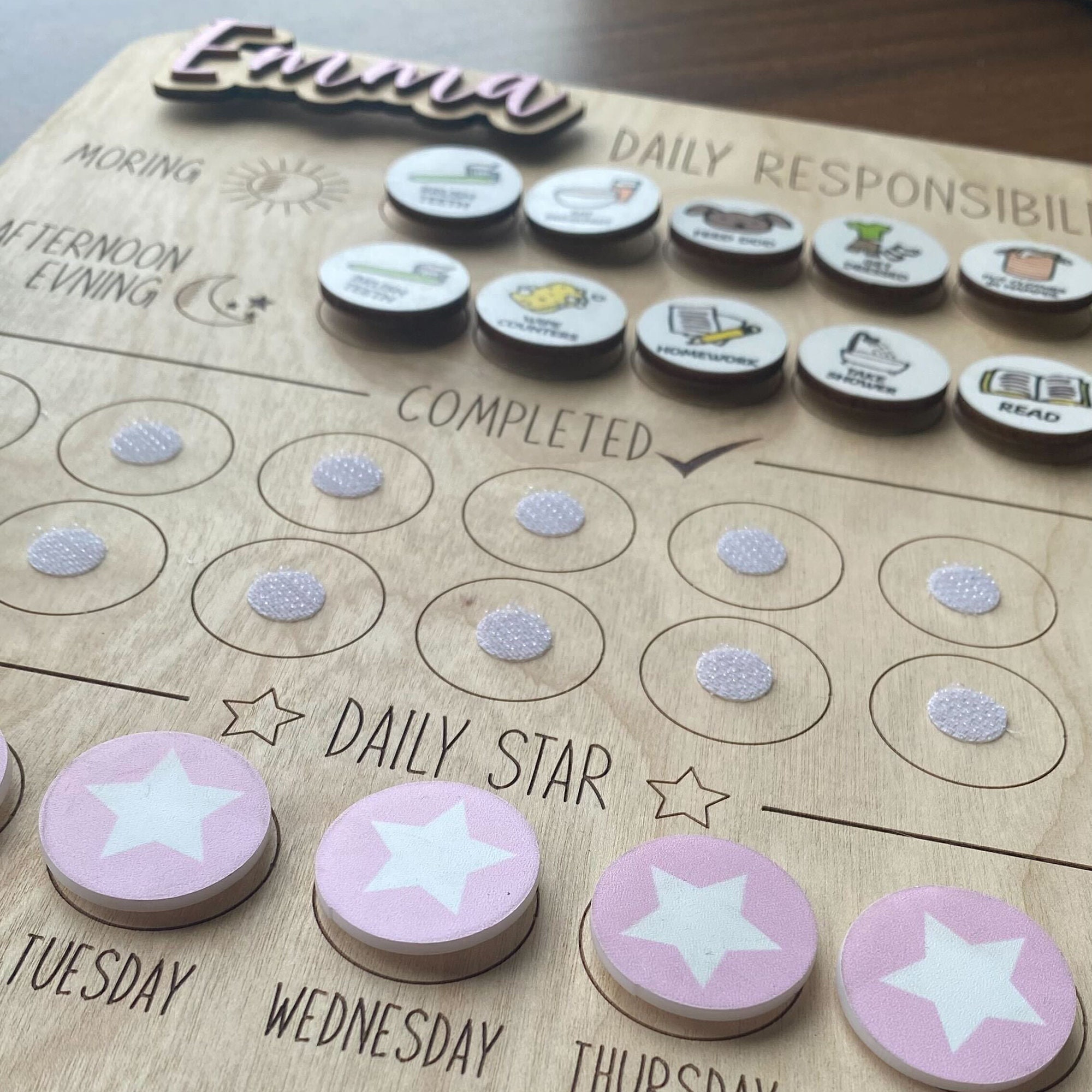 Daily Responsibilities Board Chore Chart for Kids, Daily Routine ...