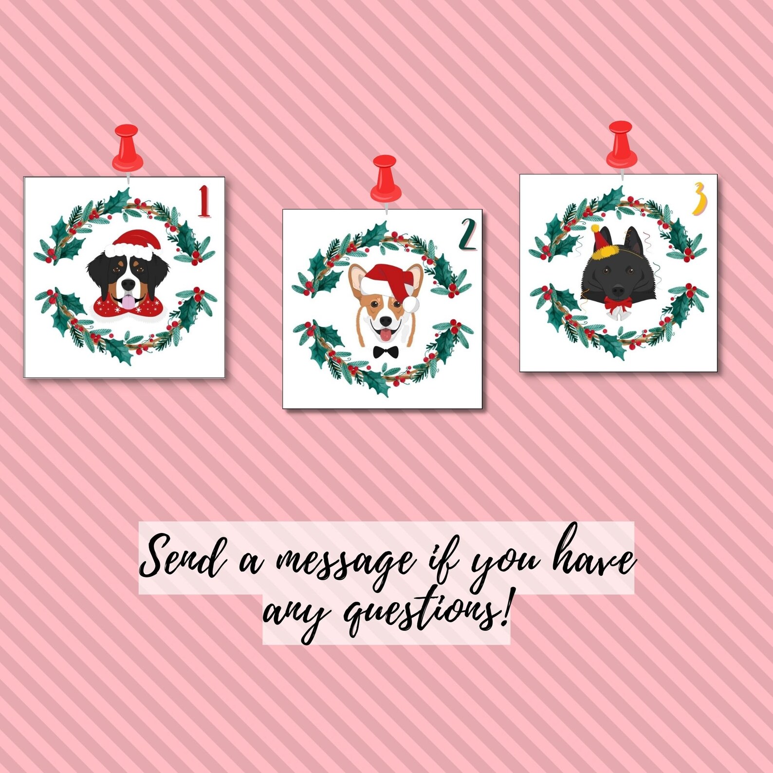 Holiday Dog Advent Calendar | Digital Advent Calendar | Christmas ...