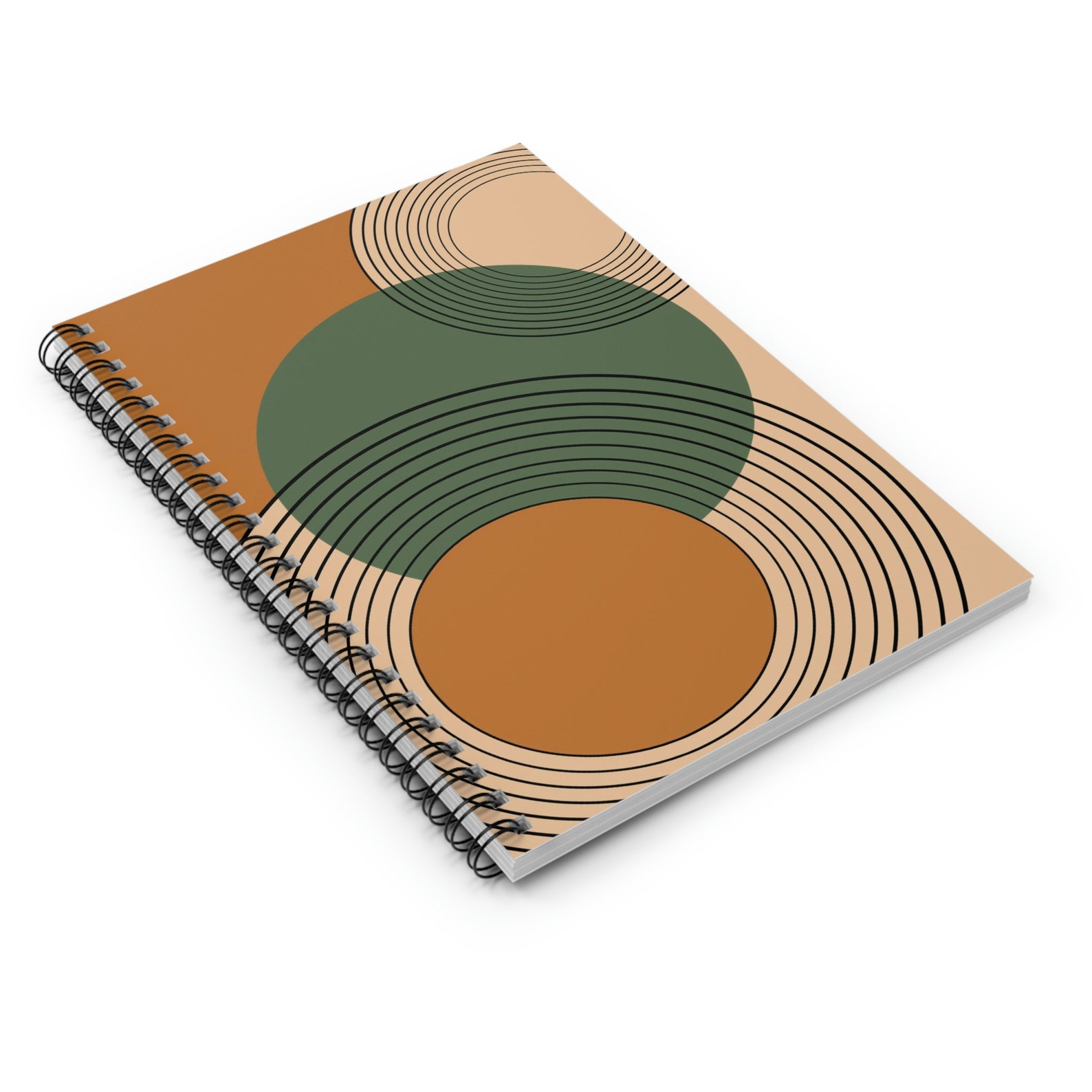 Modern Retro Spiral Notebook Circles 2 - Etsy