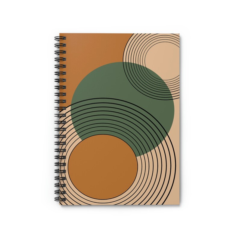 Modern Retro Spiral Notebook Circles 2 - Etsy