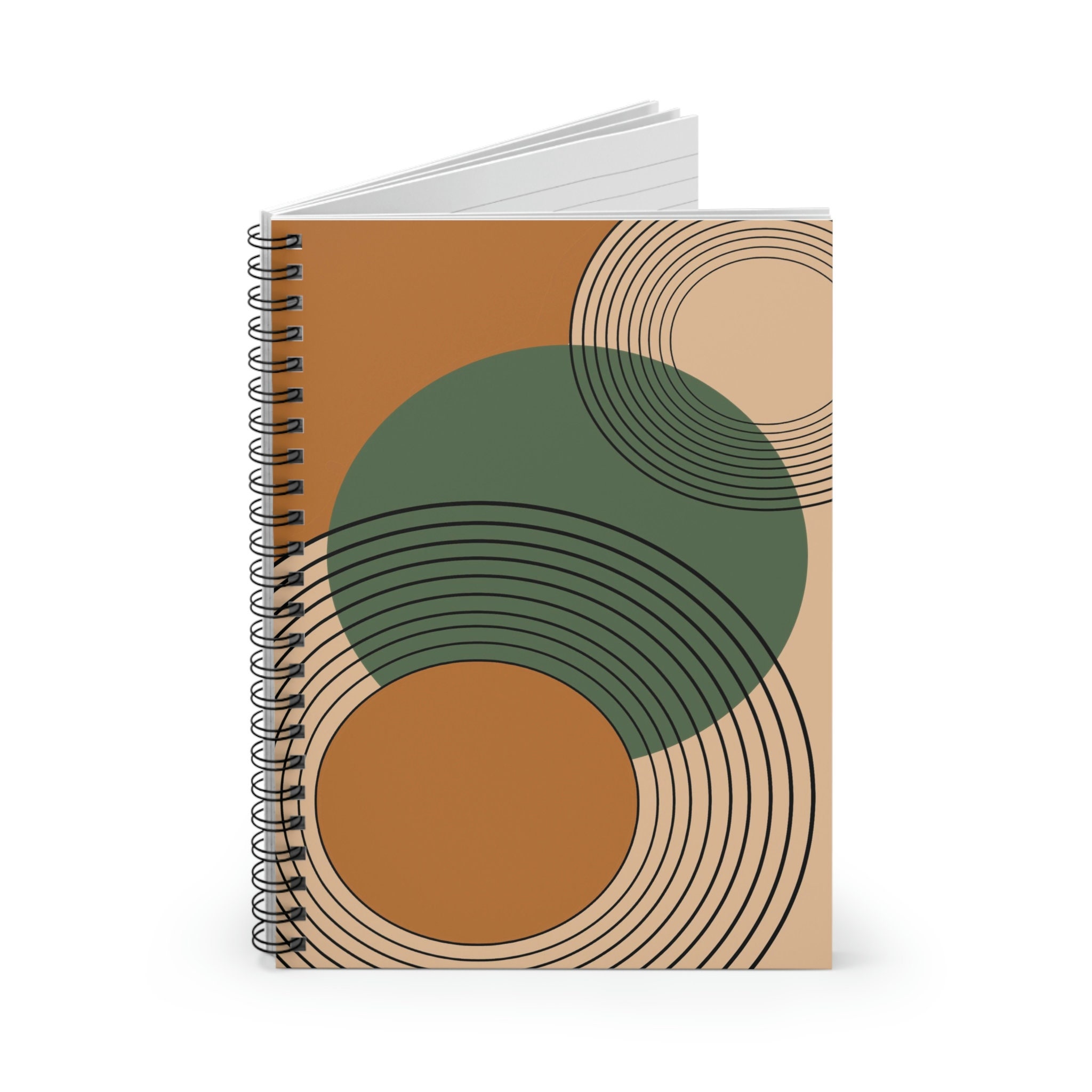 Modern Retro Spiral Notebook Circles 2 - Etsy
